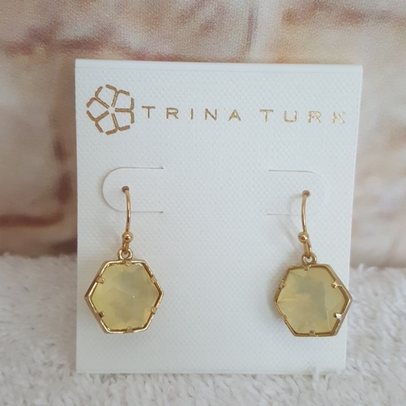 Trina Turk | Jewelry | New Trina Turk Hexagon Drop Earrings | Poshmark